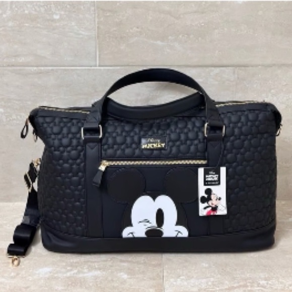 Disney | Accessories | Disney Mickey Mouse Faux Leather Weekender ...